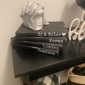 Custom Hardback Book Stacks Family Book Stacks Quote Book - Etsy