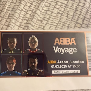 Personalised Orange & Blue Concert Ticket | Souvenir Ticket | Faux ...