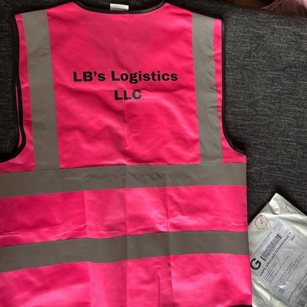 Personalized Safety Vest With Name and Logo - High Visibility Vest for ...