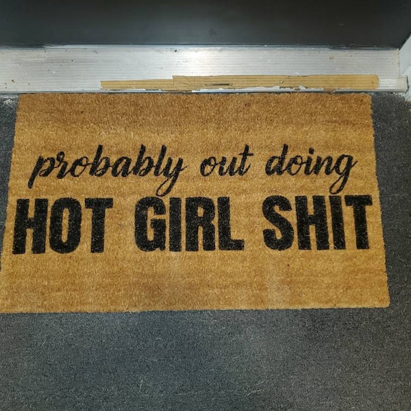 Drop It Like It's Hot Unless It Says Fragile Doormat Hand-painted 18x30 ...