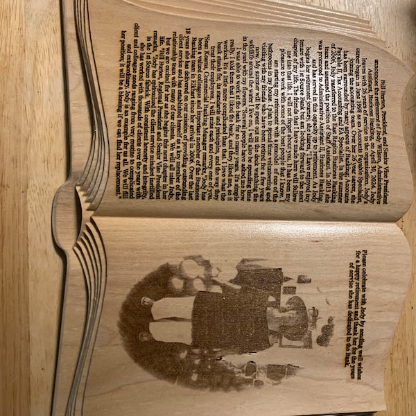 3D Precision Carved Open Book Made of Birch Wood or Another Choice of ...