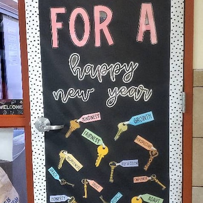New Year Bulletin Board Pastel Bulletin Board Editable Bulletin Board ...