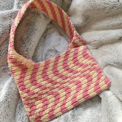 Wavy Psychedelic Tote Bag Crochet Pattern - Etsy