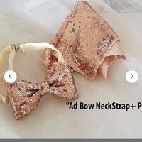 Rose Gold Sequin Bow Tie, Rose Gold Glitter Bow Tie, Rose Gold Pocket Square, Rose Gold Kid Bow ...