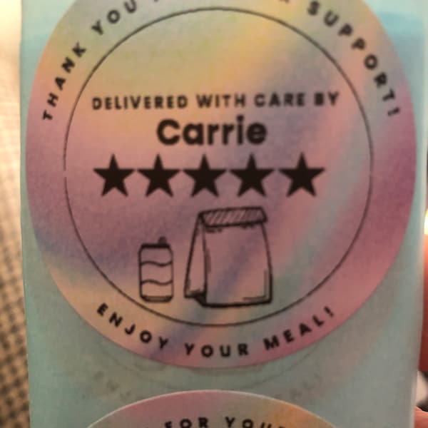 Delivery Stickers Instacart Delivery Stickers Ubereats Doordash Thank ...