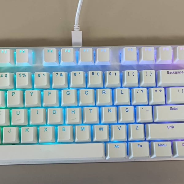 Dvorak Layout Backlit Keycap Set: RGB Mechanical Keyboard - Etsy