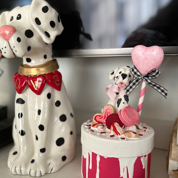 Black Labrador Hand Sculpted Polymer Clay, Pet Tiered Tray Decoration ...