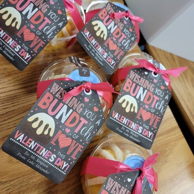 Valentine's Day Bundt Cake Gift Tags, Staff Teacher Volunteer ...