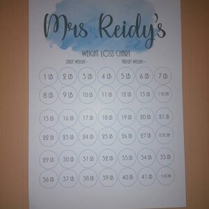 Personalised Weight Loss Chart A4 A5 With Stickers Slimming - Etsy UK