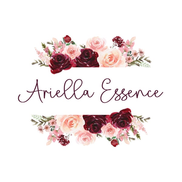 Premade Logo • Cupcake Logo • Floral Cup Cake Logo • White Flowers ...