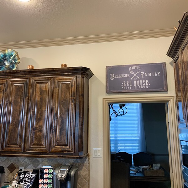 Personalized BBQ House Sign | Personalized Huge Canvas Print | Custom ...