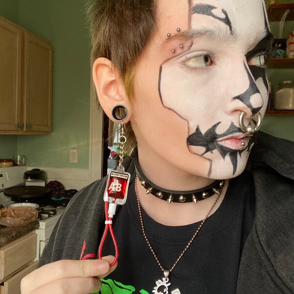 Lovecore Albino Bat Keychain / Wall Hanging Art Valentines Day Keychain ...