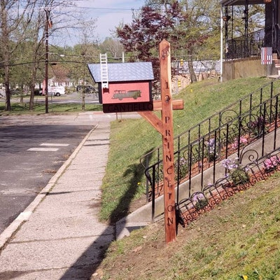 Firefighter Mailbox Handmade Mailbox Poly Mailbox Amish Handmade Made ...