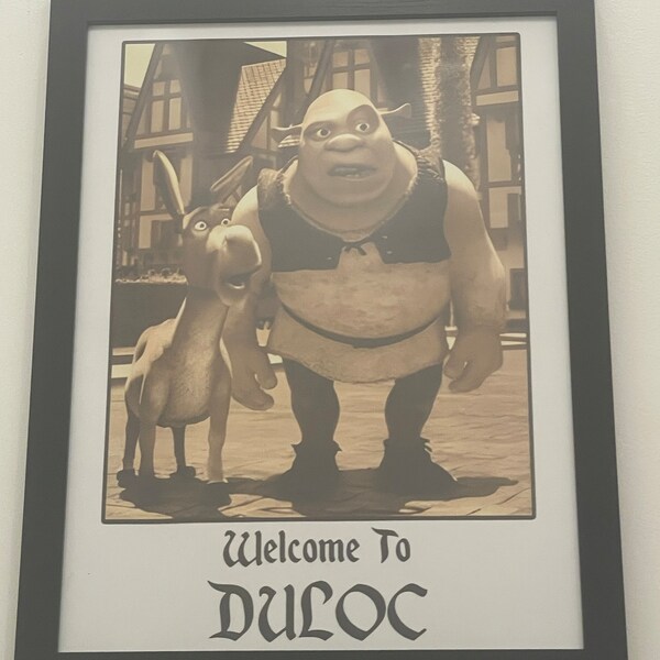 Shrek Poster, Shrek and Donkey Print, Shrek Wall Art, Shrek Print ...
