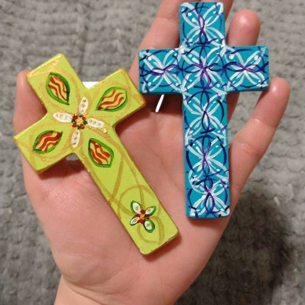 Free Standing Painted Wooden Cross - Wild Birds-3 Designs - Etsy