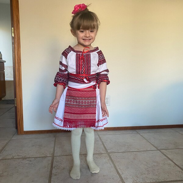 Romanian Traditional Blouse /romania Shirt/moldavian Suit/romanian ...