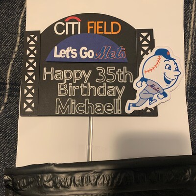 NY Mets Birthday Cake Topper/ny Mets Birthday Party/citi Field Cake ...
