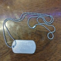 Stainless Steel US Army Dog Tag ID Set, Personalised & Embossed With ...