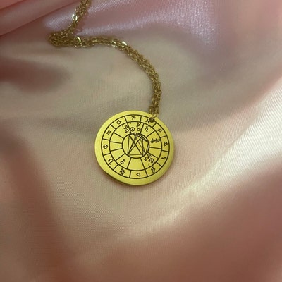 Personalized Birth Chart Necklace Pendant Gold. Custom Natal Chart ...