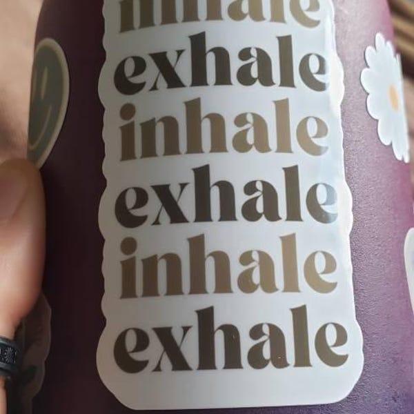 Box Breathing Mental Health Sticker, ADHD Anxiety Stickers, Waterproof ...