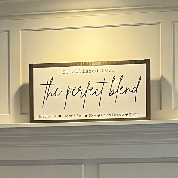 The Perfect Blend Family Signs Personalized, Perfect Blend Sign ...