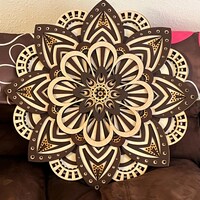 Sri Yantra Shakti Energy Wall Decor, Wood Chakra Mandala, Divine ...