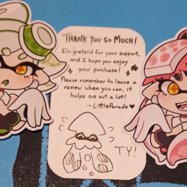 SPLATOON Squid Sisters off the Hook Callie Marie Pearl Marina Vinyl Stickers | Waterproof ...