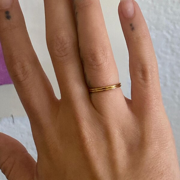 14k Gold Filled, Thin Round Gold, Stackable Ring, Stacking Rings ...