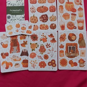 Autumn 2022 Bundle of 5 Sticker Sheets Bullet Journal Sticker ...