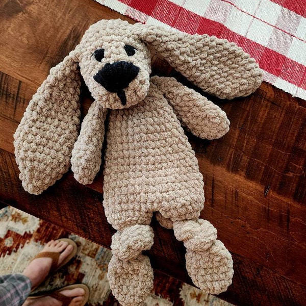 Puppy Snuggler Crochet Pattern. Dog Knotted Lovey Crochet Pattern ...