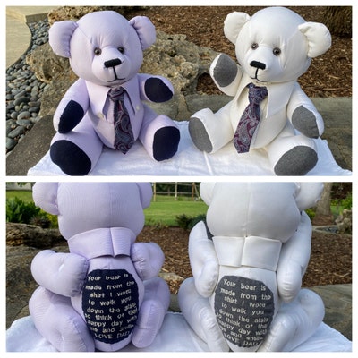 6 Necktie Patchwork Memory Bear - Etsy
