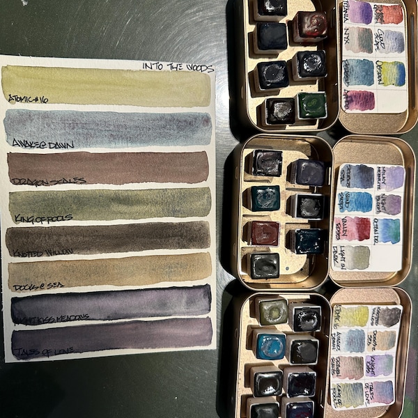 The Galatea Palette- a Set of Enchanted Handcrafted Watercolours - Etsy