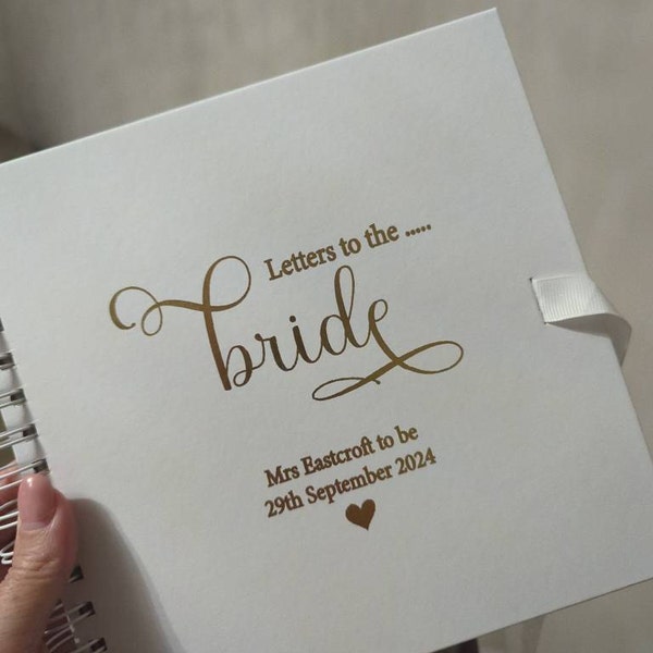 Personalised Letters to the Bride Multiple Colours Scrapbook or Photo ...
