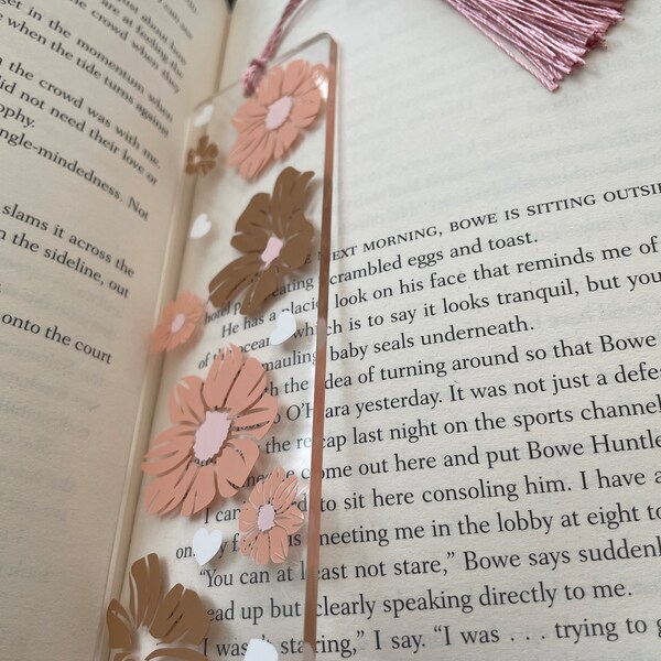 Bookmarks Blue Flower Bookmark Gift for Book Gift for Teacher ...
