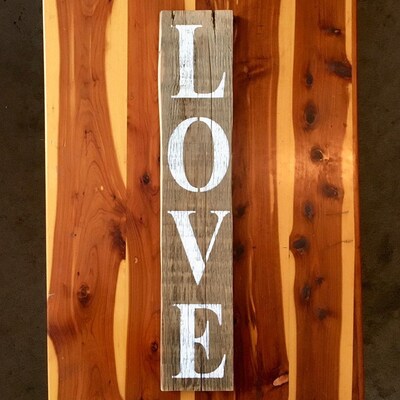 STENCIL Vertical Love Stencil 5 X 24 Reusable - Etsy