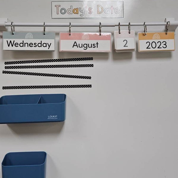 Flip Calendar | Boho Rainbow Classroom Decor | Classroom Calendar - Etsy