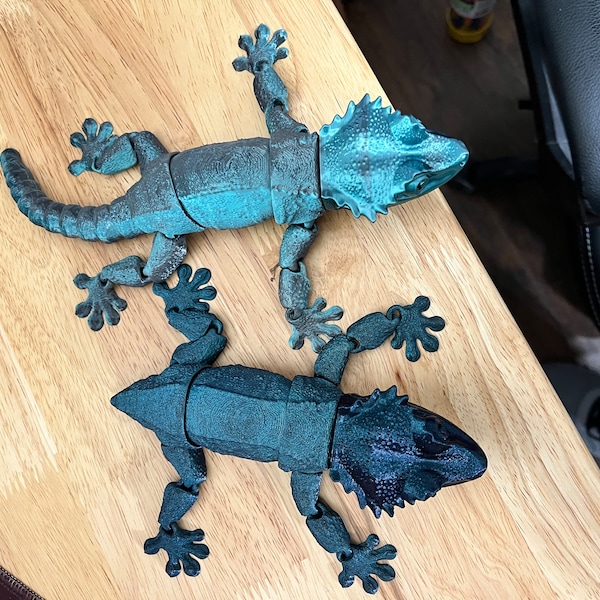 Crested Gecko Digital .STL File for 3d Printing, Articulated Fidget ...