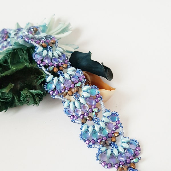 Waterfall -beading Tutorial - Swarovski Gemduo Diamondduo Superduo ...