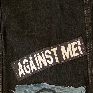 Against Me DIY Punk Patch Canvas Patch | Etsy