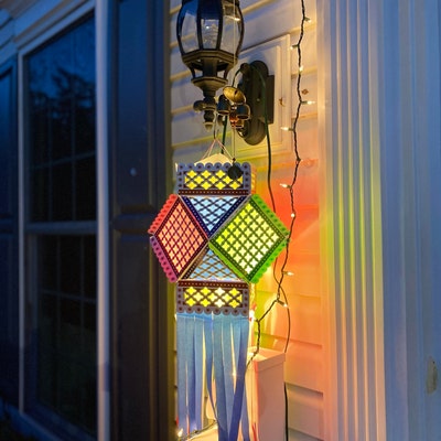 Large No Assembly Foldable Reusable Diwali Paper Lantern Akash Kandil ...