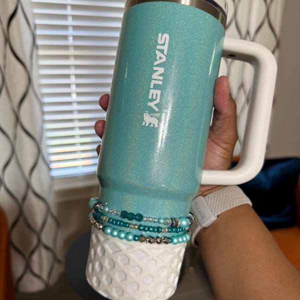 Almond Rose Bracelet Stack for Stanley Tumbler - Neutral Colors - Etsy