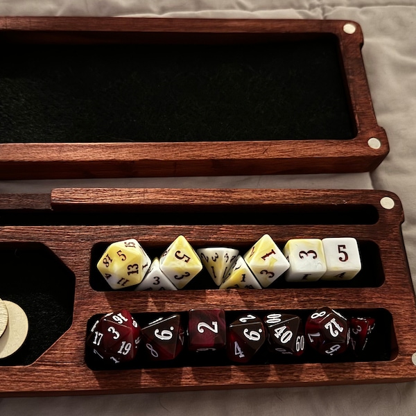 Personalized D&D Dice Box, Dnd Dice Box and Storage, Dnd Engraved Wood ...