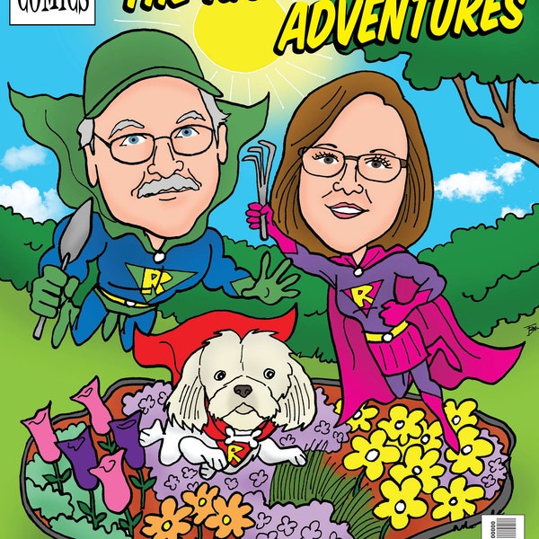 Custom Comic Book Cover / Superhero Cartoon Caricature Drawing From ...