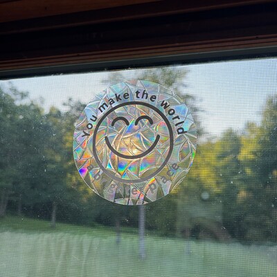 Retro Flower Suncatcher Rainbow Maker Prism Window Decal - Etsy