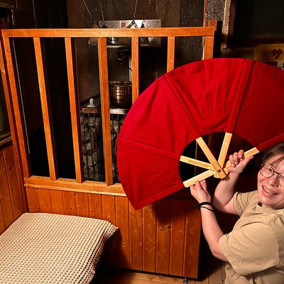 Mini Sauna Fan, Smoke Session, Hand Wood Fan, Aufguss Fan, Saunamaster ...