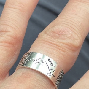 Custom Fingerprint Ring Actual Fingerprint Band - Etsy