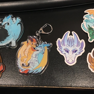 Moon and Winter Wings of Fire WOF Acrylic Charm - Etsy