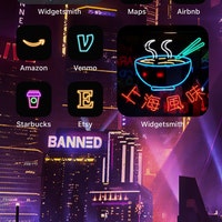 320 Neon App Icons BESTSELLER EXCLUSIVE Icon Pack for Cyberpunk Retro ...