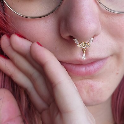 Red Butterfly Septum Ring,septum Jewelry,cartilage Earring,helix Hoop ...