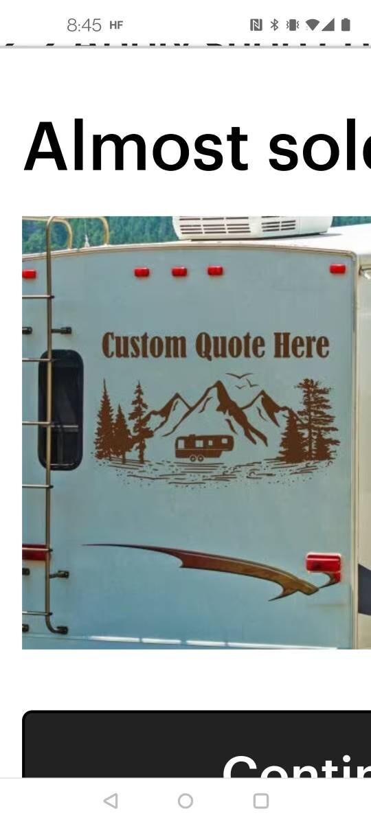 Custom quote for RV, custom RV decal, personalized rv decal, rv camper ...